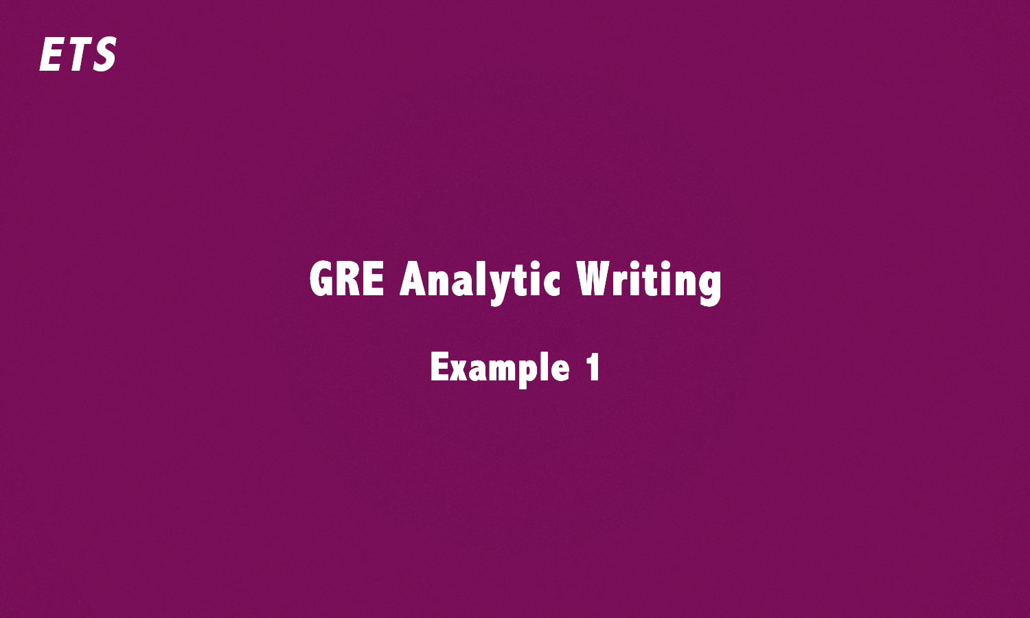 GRE Analytic Writing - Argument Example 1 - GRE - 字母排列